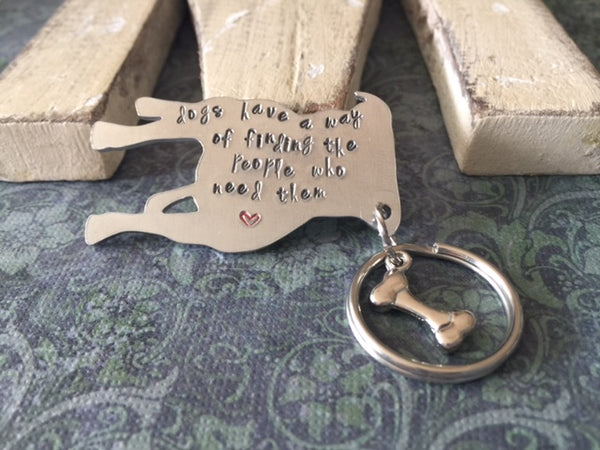 Hand-Stamped Aluminum Pit Bull Key Chain, Key Ring – Marilyn Moo ...